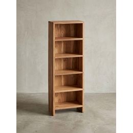 KADIMA DESIGN CD-Regal Massivholz | 90cm, 100 CDs, Sheesham/Akazie in Beige | Gr.: onesize