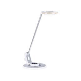 Beliani B&uuml;roleuchten CORVUS in Silber/Wei&szlig; - (W) 19 x (H) 45 x (L) 19 cm | Gr.: onesize