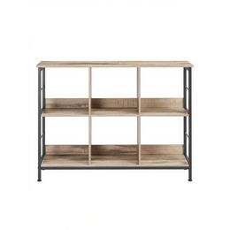 VASAGLE B&uuml;cherregal Barnet in Kamelbraun-Tintenschwarz - (B)120 x (H)80 x (T)33 cm | Gr.: onesize
