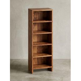 KADIMA DESIGN CD-Regal Massivholz | 90cm, 100 CDs, Sheesham/Akazie in Braun | Gr.: onesize