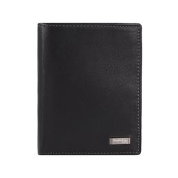 GreenLand Nature Black Nappa Geldb&ouml;rse RFID Leder 9,5 cm schwarz | Gr.: onesize