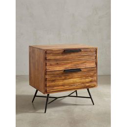 KADIMA DESIGN Nachtkonsole NISHAN 60 x 60 x 40 cm Beistelltisch, Design | Gr.: onesize