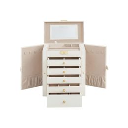 Songmics Schmuckkasten Bridie in Wei&szlig; - (B)15.6 x (H)32 x (T)26 cm | Gr.: onesize