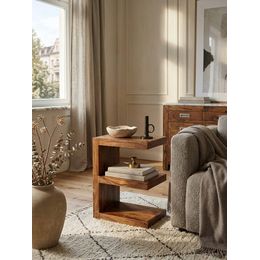 KADIMA DESIGN Beistelltisch MUMBAI Massivholz E Cube 60cm hoch in Massivholz | Gr.: onesize