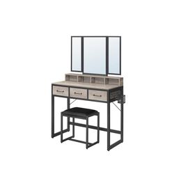 VASAGLE Schminktisch Dacey in Milchkaffeefarben - (B)90 x (H)141 x (T)40 cm | Gr.: onesize