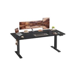 VASAGLE Schreibtisch Balok in Schwarz - (B)80 x (H)(72-120) x (T)180 cm | Gr.: onesize