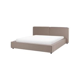 Beliani Doppelbett LINARDS in Braun/Schwarz - (W) 230 x (H) 94 x (L) 242 cm | Gr.: onesize