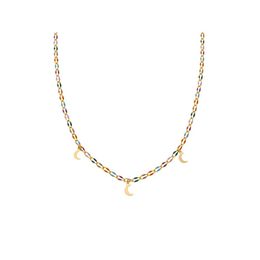 Luxenter Halskette aus 925er Sterlingsilber und mehrfarbigem Lack mit 18k Goldveredelung | Gr.: onesize