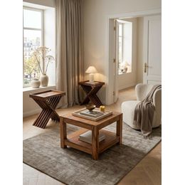 KADIMA DESIGN Couchtisch MUMBAI Massiv-Holz 60 x 60 cm Wohnzimmer-Tisch in Akazie | Gr.: onesize