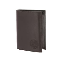 Oxmox Leather Geldb&ouml;rse RFID Schutz Leder 13 cm braun-circle bloom | Gr.: onesize