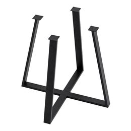 [en.casa] Tischgestell, Schwarz, Metall, 80x72x80 cm, Esszimmer, Tische, Esstische, Tischsysteme, Tischgestell