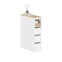 sobuy Nischenschrank, Wei&szlig;, Holzwerkstoff, 20x82.5x60 cm, Badezimmer, Badezimmerschr&auml;nke, Midischr&auml;nke