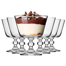 Krosno Glass Eisbecher,, Transparent, Glas, 6-teilig, 0.48 L, Made in Europe, leicht zu reinigen, Essen & Trinken, Geschirr, Schalen & Sch&uuml;sseln, Dessertschalen