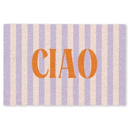 MuchoWow Fussmatte, Flieder, Kunststoff, Rechteckig, 60x0.4 cm, rutschfeste Unterfl&auml;che, Teppiche & B&ouml;den, Fu&szlig; & Stufenmatten, Fu&szlig;matten und Schmutzfangmatten