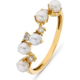 YAMŌKO Ring female size 54 Gold / Pearl white