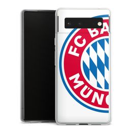 DeinDesign Google Pixel 6 Handy Silikon H&uuml;lle Case transparent Handyh&uuml;lle Logo Fc Bayern M&uuml;nchen Fcb Silikon Case