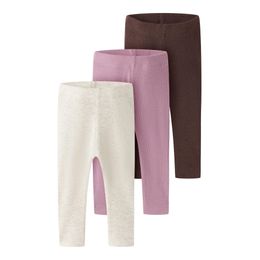 name it Leggings M&auml;dchen Gr&ouml;&szlig;e 80 braun / pink / wollwei&szlig;
