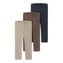 name it Leggings M&auml;dchen Gr&ouml;&szlig;e 104 beige / blau / braun