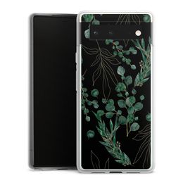 DeinDesign Google Pixel 6 Handy Silikon H&uuml;lle Case transparent Handyh&uuml;lle Nature Eukalyptus Leaves Silikon Case