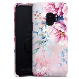 DeinDesign Galaxy S9 Handy Premium Case Smartphone Handyh&uuml;lle Schutzh&uuml;lle matt Summer Water Colour Flower Premium Case