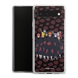 DeinDesign Google Pixel 6 Handy Silikon H&uuml;lle Case transparent Handyh&uuml;lle Akatsuki Naruto Shippuden Official Licensed Product Silikon Case