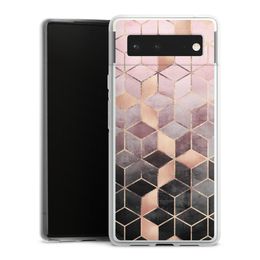 DeinDesign Google Pixel 6 Handy Silikon H&uuml;lle Case transparent Handyh&uuml;lle Cube Elisabeth Fredriksson Gold & Copper Silikon Case