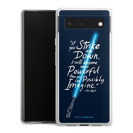 DeinDesign Google Pixel 6 Handy Silikon H&uuml;lle Case transparent Handyh&uuml;lle Star Wars Obi-Wan Kenobi Lightsaber Silikon Case