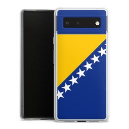 DeinDesign Google Pixel 6 Handy Silikon H&uuml;lle Case transparent Handyh&uuml;lle Bosnia Flag Silikon Case