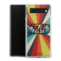 DeinDesign Google Pixel 6 Handy Silikon H&uuml;lle Case transparent Handyh&uuml;lle Retro Merchandise Star Wars Silikon Case