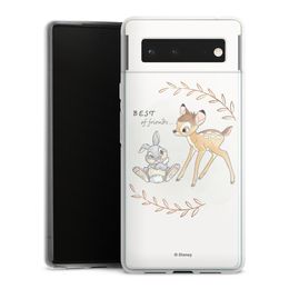 DeinDesign Google Pixel 6 Handy Silikon H&uuml;lle Case transparent Handyh&uuml;lle Bambi Disney Official Licensed Product Silikon Case