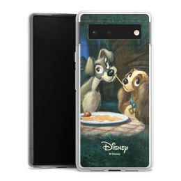 DeinDesign Google Pixel 6 Handy Silikon H&uuml;lle Case transparent Handyh&uuml;lle Lady And The Tramp Disney Official Licensed Product Silikon Case