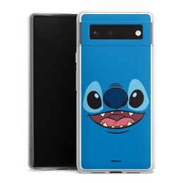 DeinDesign Google Pixel 6 Handy Silikon H&uuml;lle Case transparent Handyh&uuml;lle Official Licensed Product Disney Lilo & Stitch Silikon Case