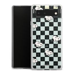 DeinDesign Google Pixel 6 Handy Silikon H&uuml;lle Case transparent Handyh&uuml;lle Muster Official Licensed Product Peanuts Silikon Case
