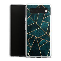 DeinDesign Google Pixel 6 Handy Silikon H&uuml;lle Case transparent Handyh&uuml;lle Stone Elisabeth Fredriksson Gold & Copper Silikon Case