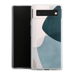 DeinDesign Google Pixel 6 Handy Silikon H&uuml;lle Case transparent Handyh&uuml;lle Painting Muster Boho Silikon Case