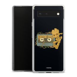 DeinDesign Google Pixel 6 Handy Silikon H&uuml;lle Case transparent Handyh&uuml;lle Guardians Of The Galaxy Groot Marvel Silikon Case