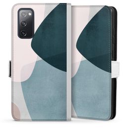 DeinDesign Galaxy S20 FE 5G Handy Klapph&uuml;lle Handyh&uuml;lle aus Kunst Leder wei&szlig; Flip Case Painting Muster Boho Sideflip mit Lasche