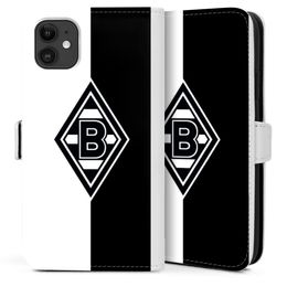 DeinDesign iPhone 11 Handy Klapph&uuml;lle Handyh&uuml;lle aus Kunst Leder wei&szlig; Flip Case Gladbach Soccer Borussia M&ouml;nchengladbach Sideflip mit Lasche