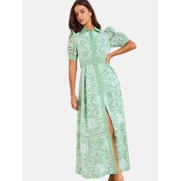 Lipsy Kleid Damen Gr&ouml;&szlig;e 34 mint / wei&szlig; Sommerkleid