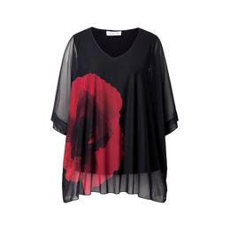 MIAMODA Bluse Damen Gr&ouml;&szlig;e XXXL/4XL rot / schwarz