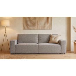LOUNGE Schlafsofa in Taupe Grau-Braun von BRUNO | Gro&szlig;z&uuml;gig & seitlich ausklappbar