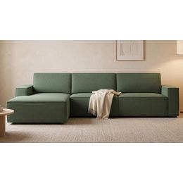 LOUNGE Ecksofa in Gr&uuml;n von BRUNO | Mit Schlaffunktion & Stauraum
