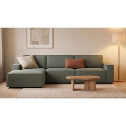 LOUNGE Ecksofa in Waldgr&uuml;n von BRUNO | Mit Schlaffunktion & Stauraum