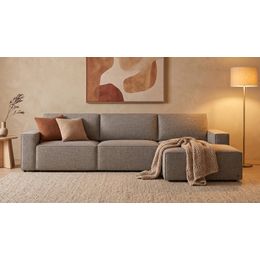 LOUNGE Ecksofa in Taupe Grau-Braun von BRUNO | Gro&szlig;z&uuml;gig & seitlich ausklappbar