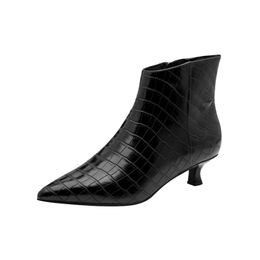 Marco Tozzi Stiefelette in BLACK CROCO | Gr.: 41
