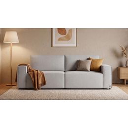 LOUNGE Schlafsofa in Silber Grau von BRUNO | Gro&szlig;z&uuml;gig & seitlich ausklappbar