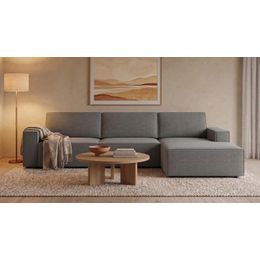 LOUNGE Ecksofa in Dunkelgrau von BRUNO | Gro&szlig;, bequem & seitlich ausklappbar