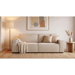 LOUNGE Schlafsofa in Beige von BRUNO | Gro&szlig;, bequem & seitlich ausklappbar