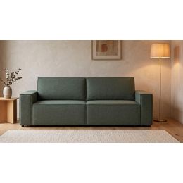 LOUNGE Schlafsofa in Waldgr&uuml;n von BRUNO | Gro&szlig;z&uuml;gig & seitlich ausklappbar