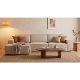 LOUNGE Ecksofa in Beige von BRUNO | Gro&szlig;, bequem & seitlich ausklappbar